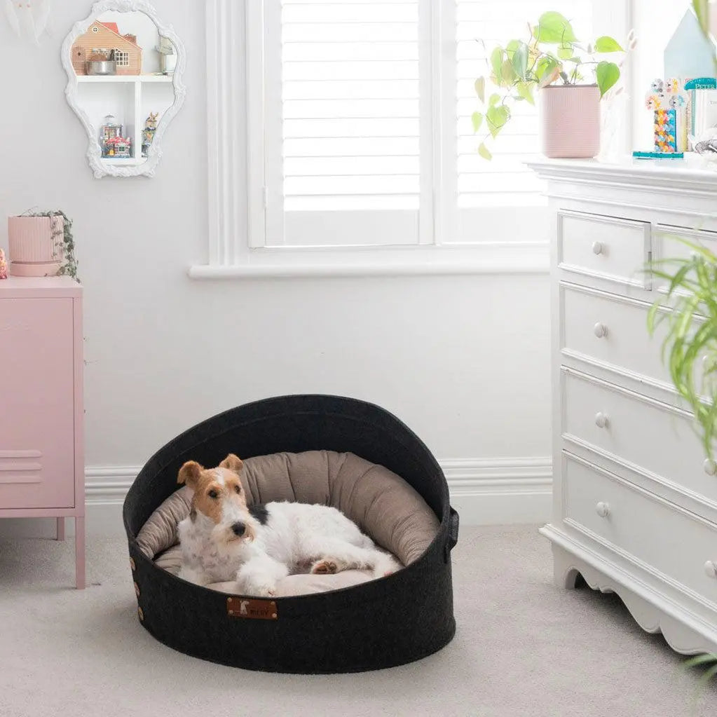 The Pod Bed | Wool Filled Dog Bed | NZ Made | Round Dog Bed