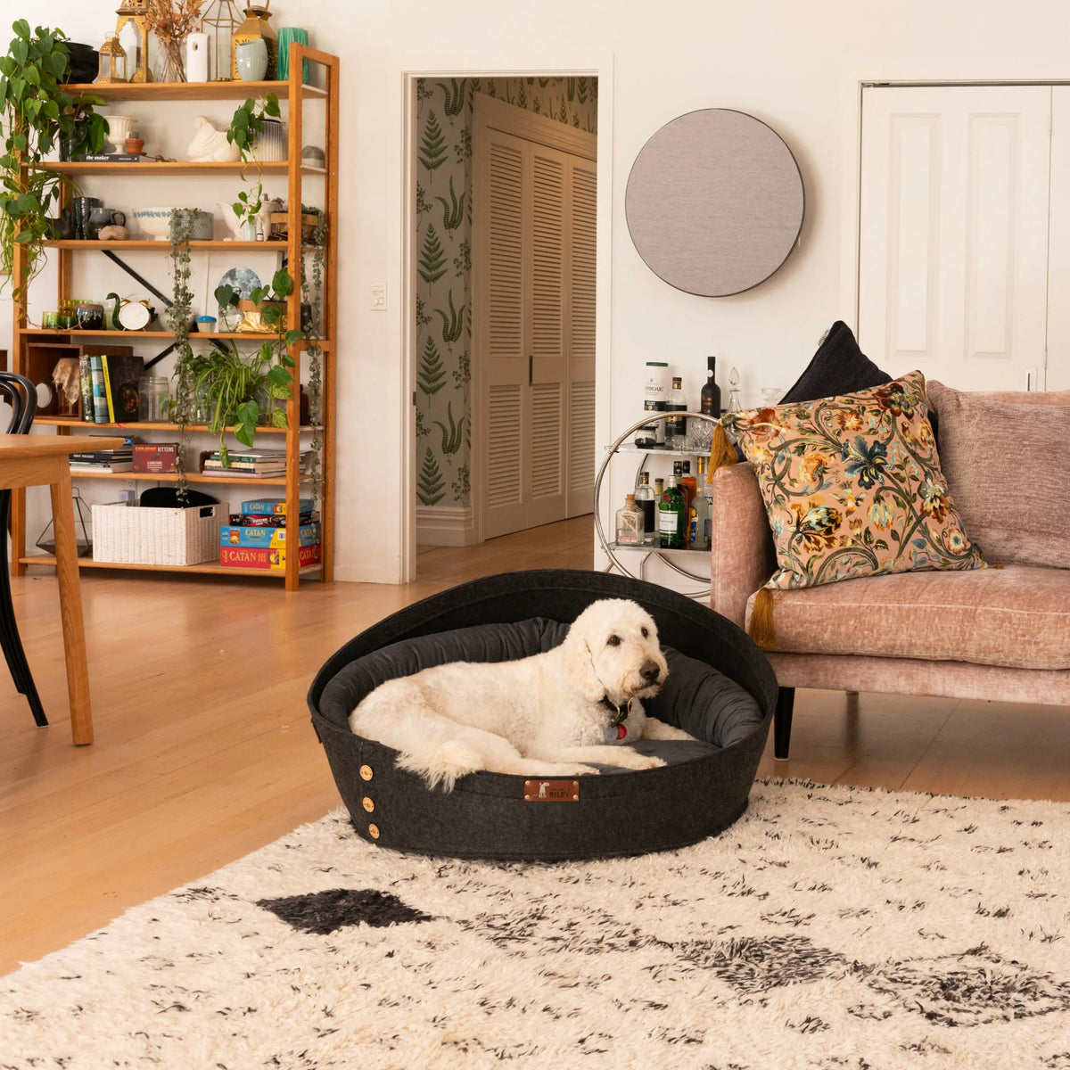 The Pod Bed | Wool Filled Dog Bed | NZ Made | Round Dog Bed